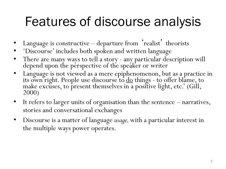 PPT - Discourse analysis PowerPoint Presentation - ID:1681815