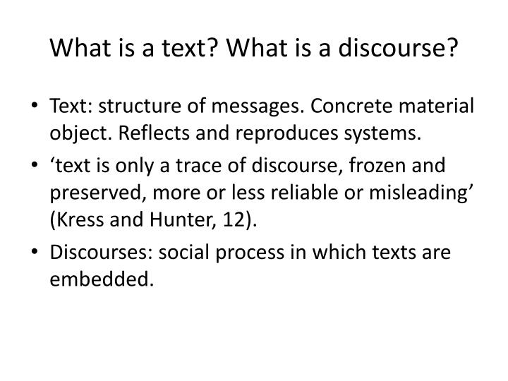 PPT - Discourse analysis PowerPoint Presentation - ID:1681815
