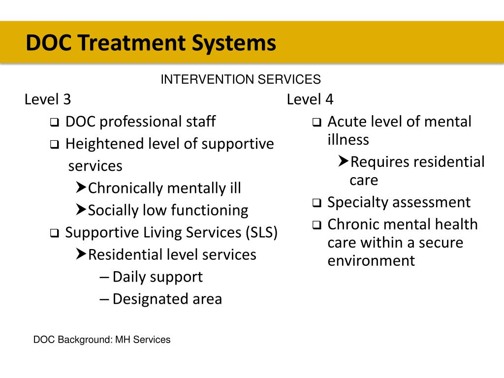 PPT - Mental Health Treatment Systems Jolene Rebertus, MA, LPCC, NCC ...