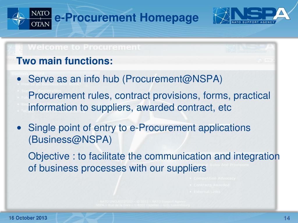 PPT - NATO Support Agency (NSPA) “ We are (Smart) Support … one year on ...