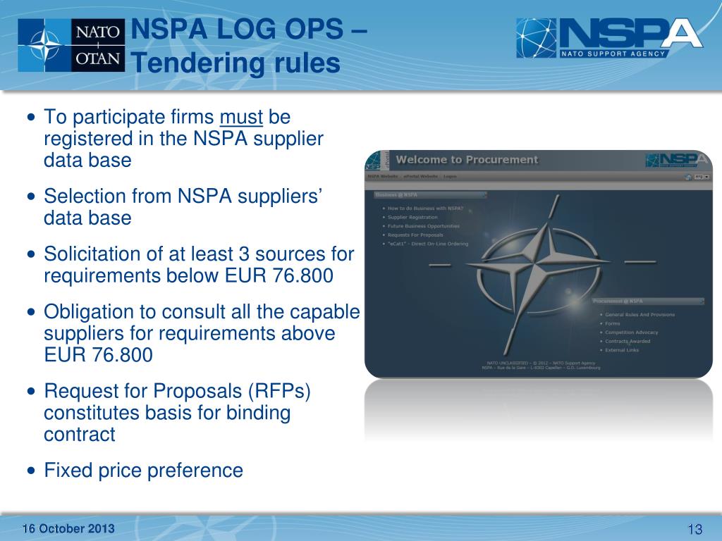 PPT - NATO Support Agency (NSPA) “ We are (Smart) Support … one year on ...