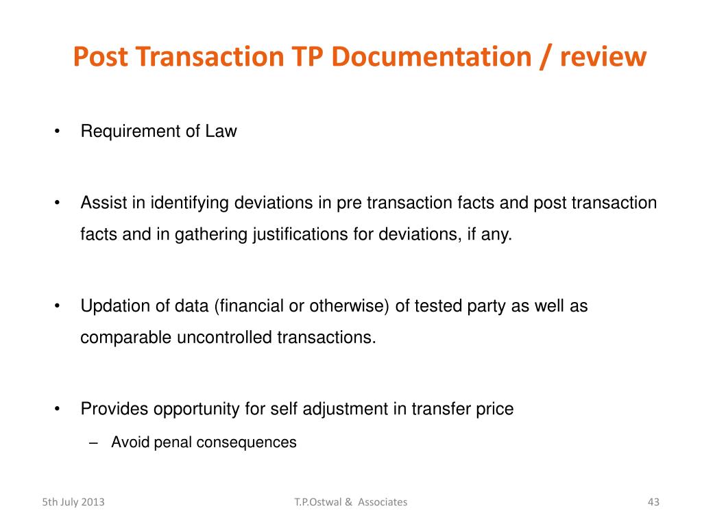 PPT - DOMESTIC TRANSFER PRICING PROVISIONS CA .T. P. OSTWAL PowerPoint ...
