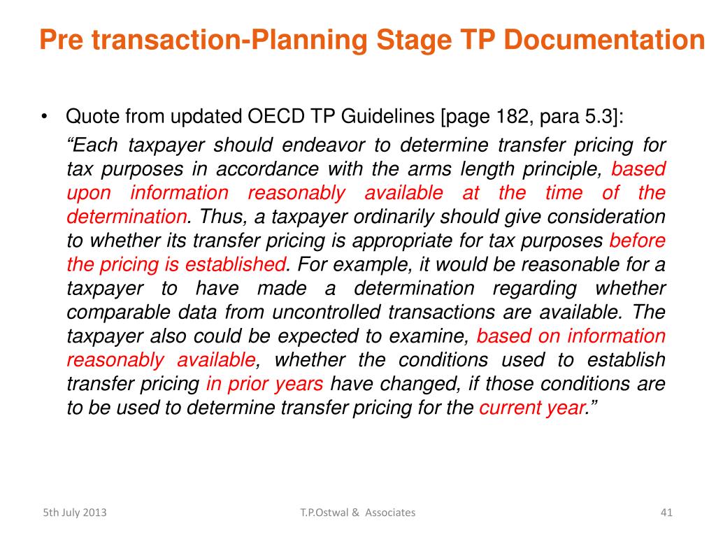 PPT - DOMESTIC TRANSFER PRICING PROVISIONS CA .T. P. OSTWAL PowerPoint ...