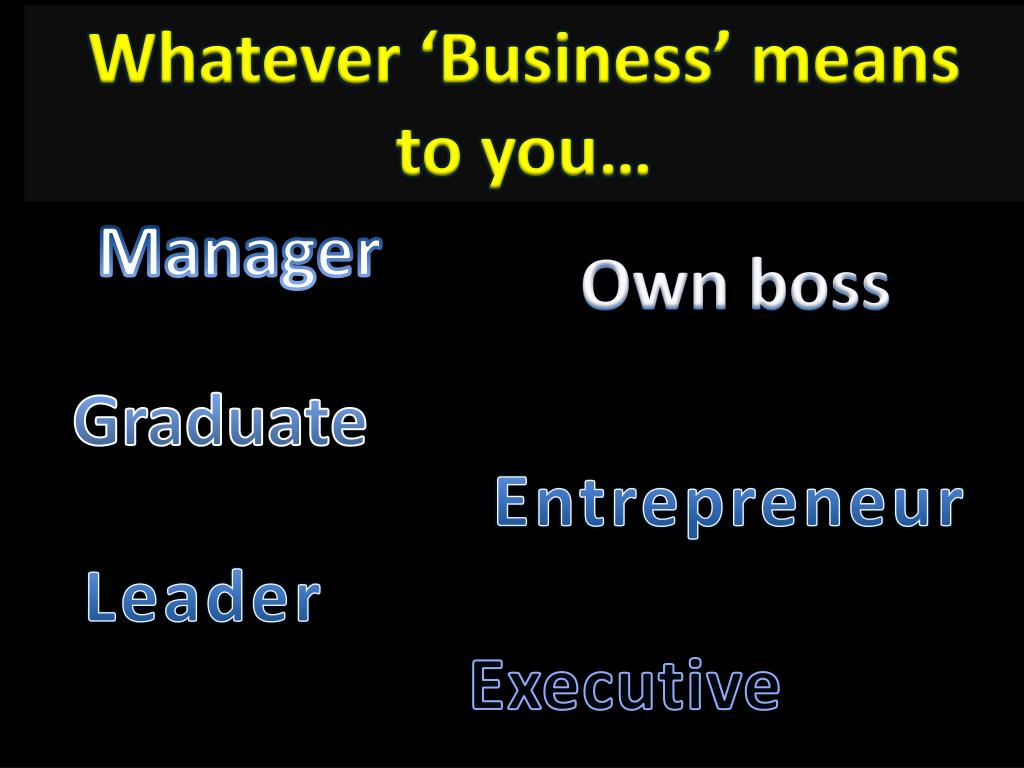 PPT What Does Business Mean To You PowerPoint Presentation Free