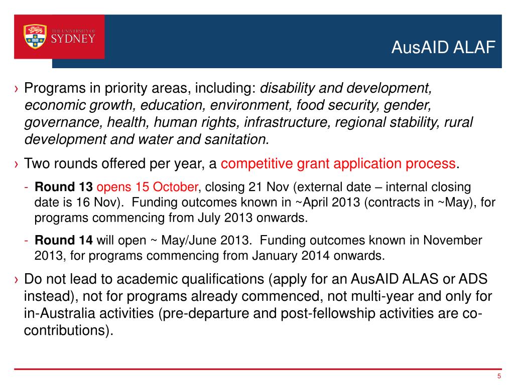 PPT - AusAID Australian Leadership Award Fellowships (ALAF) and ...