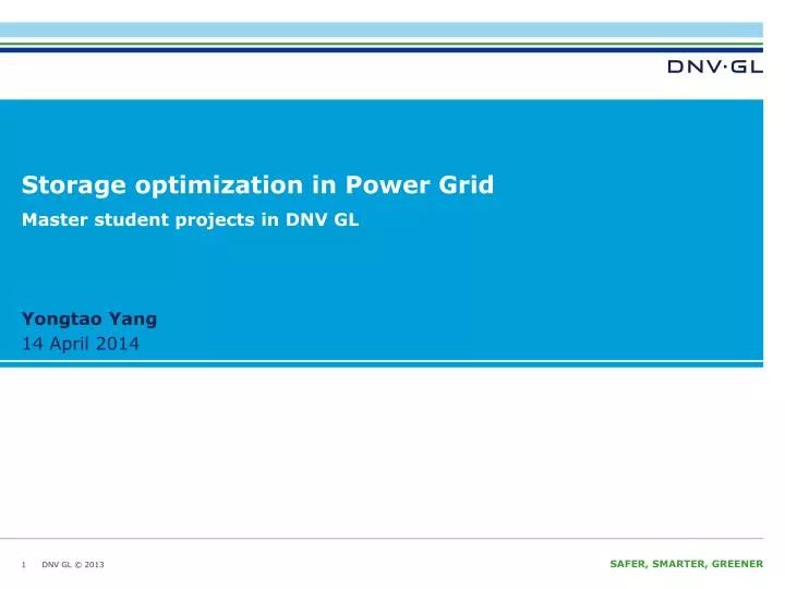 PPT - Storage optimization in Power Grid PowerPoint Presentation, free ...