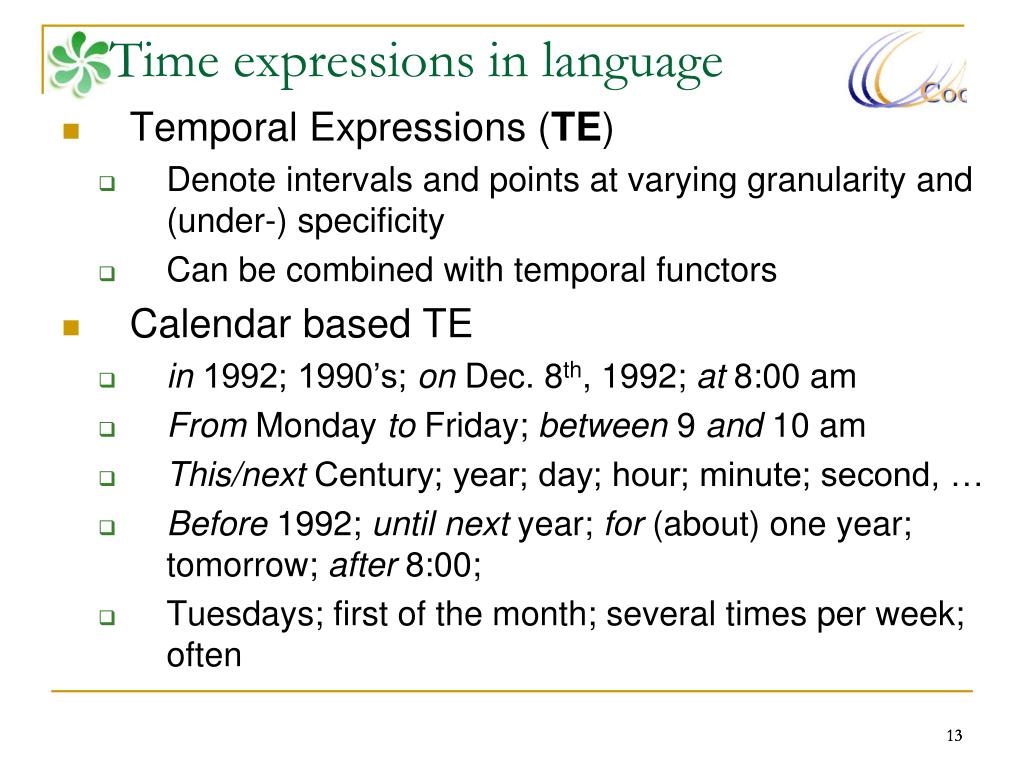 Ppt Temporal Information Extraction And Shallow Temporal Reasoning