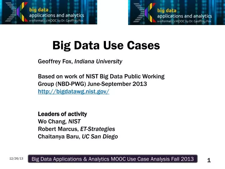 PPT - Big Data Use Cases PowerPoint Presentation, free download - ID ...