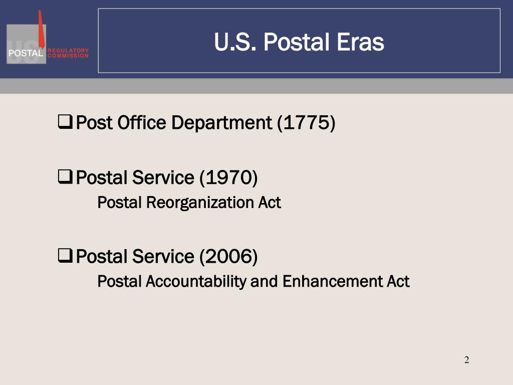 PPT - Postal Reform in the United States PowerPoint Presentation, free ...