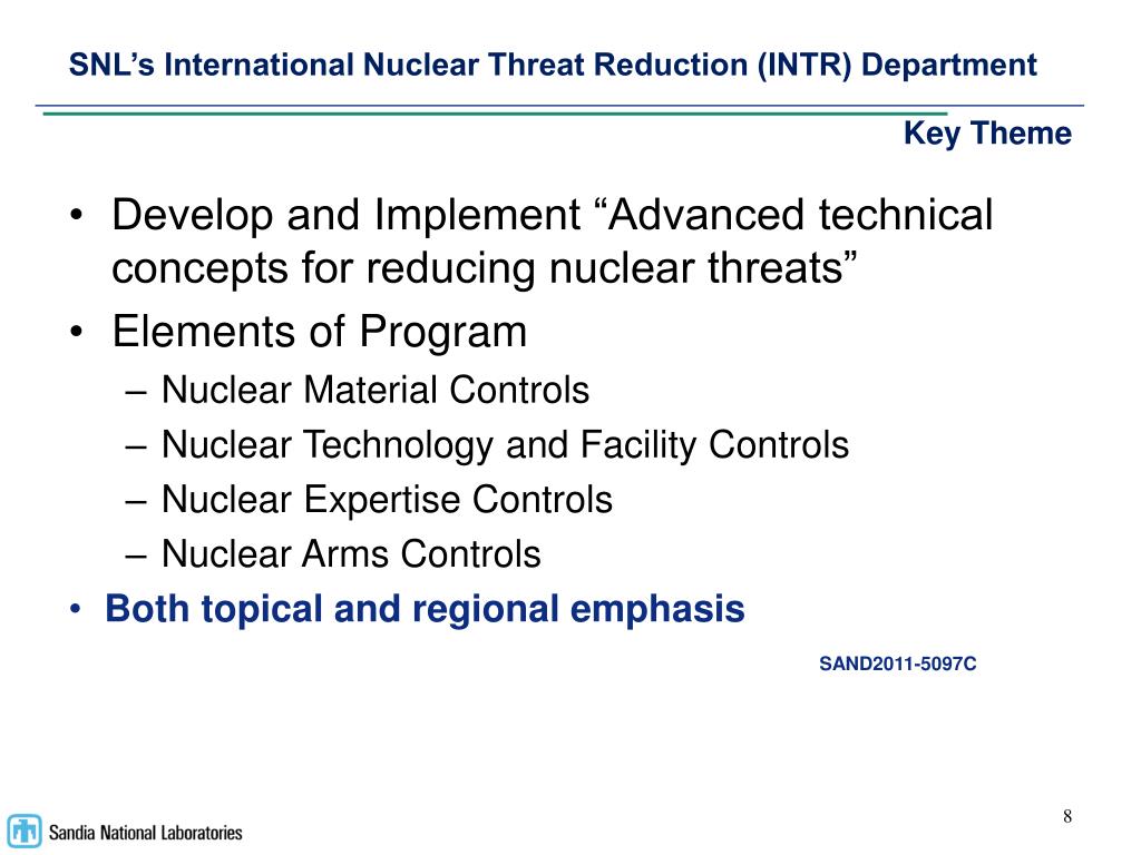 PPT - International Nuclear and Radiological Threat Reduction role of ...