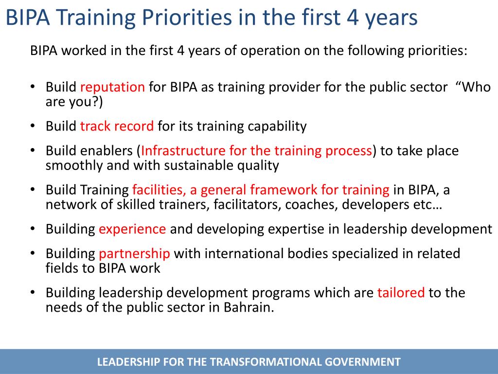 PPT - Session : Leadership Training in BIPA LEADERSHIP FOR THE ...