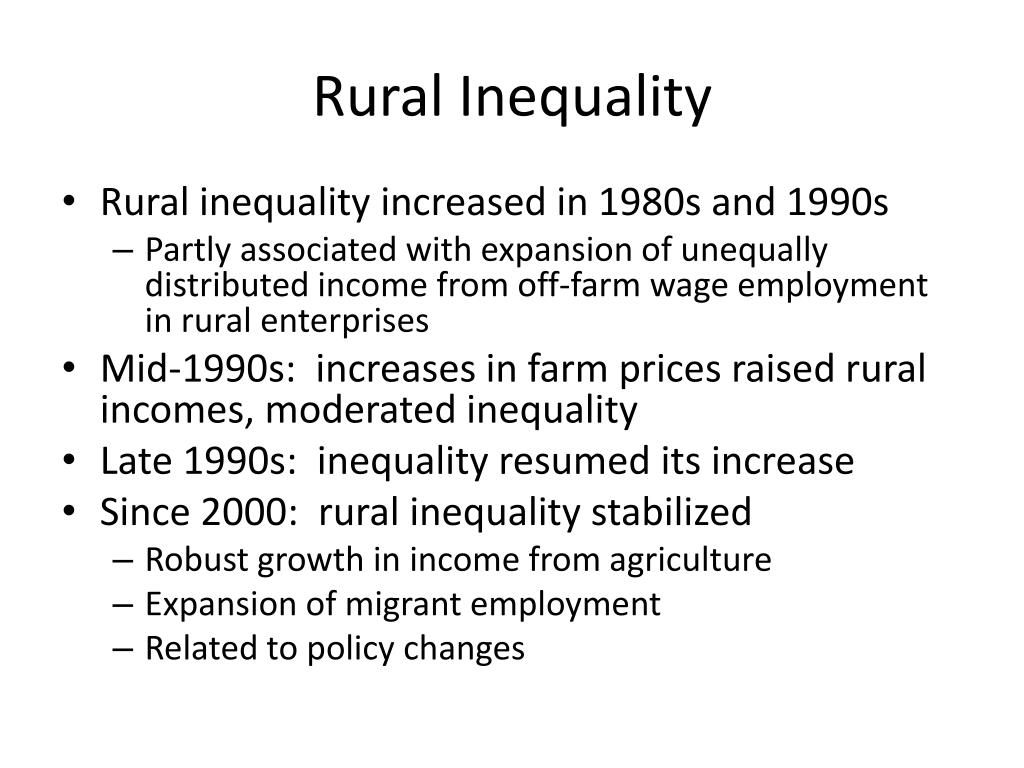PPT - Inequality in China: Recent Trends and Future Prospects ...