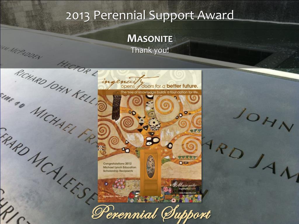 PPT - Thank you to our perennial & past supporters PowerPoint ...