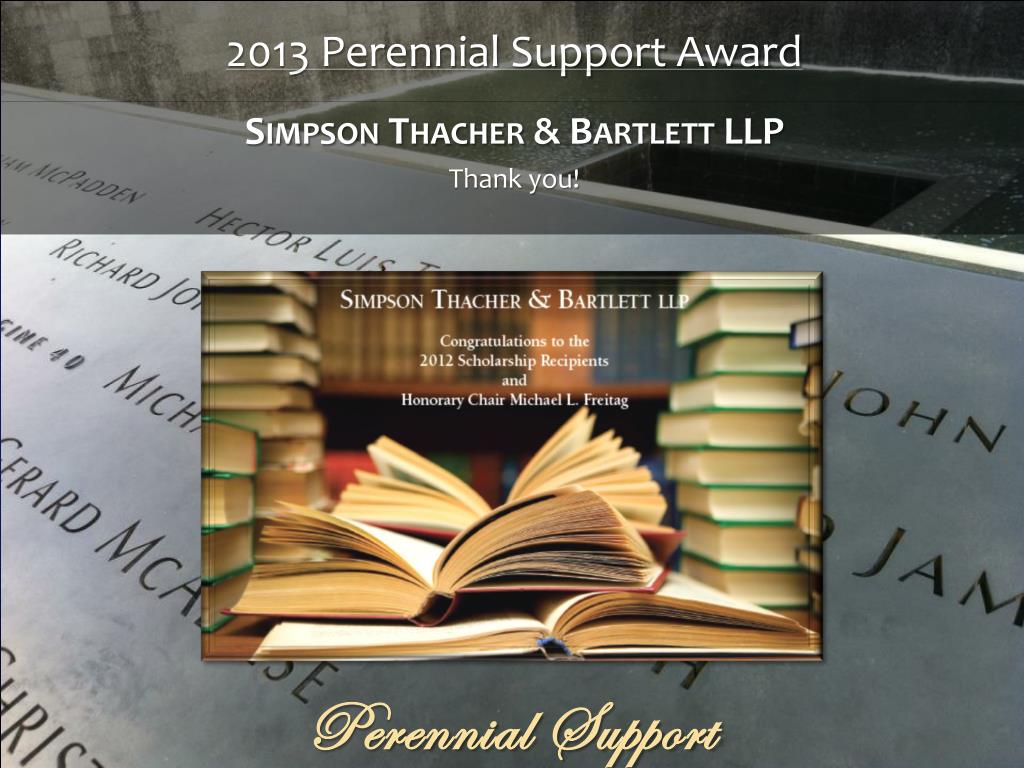PPT - Thank you to our perennial & past supporters PowerPoint ...
