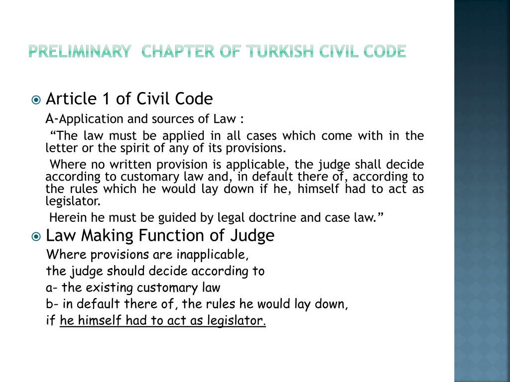 PPT - TurkIsh prIvate LAW-cIVIL LAW PowerPoint Presentation, free ...