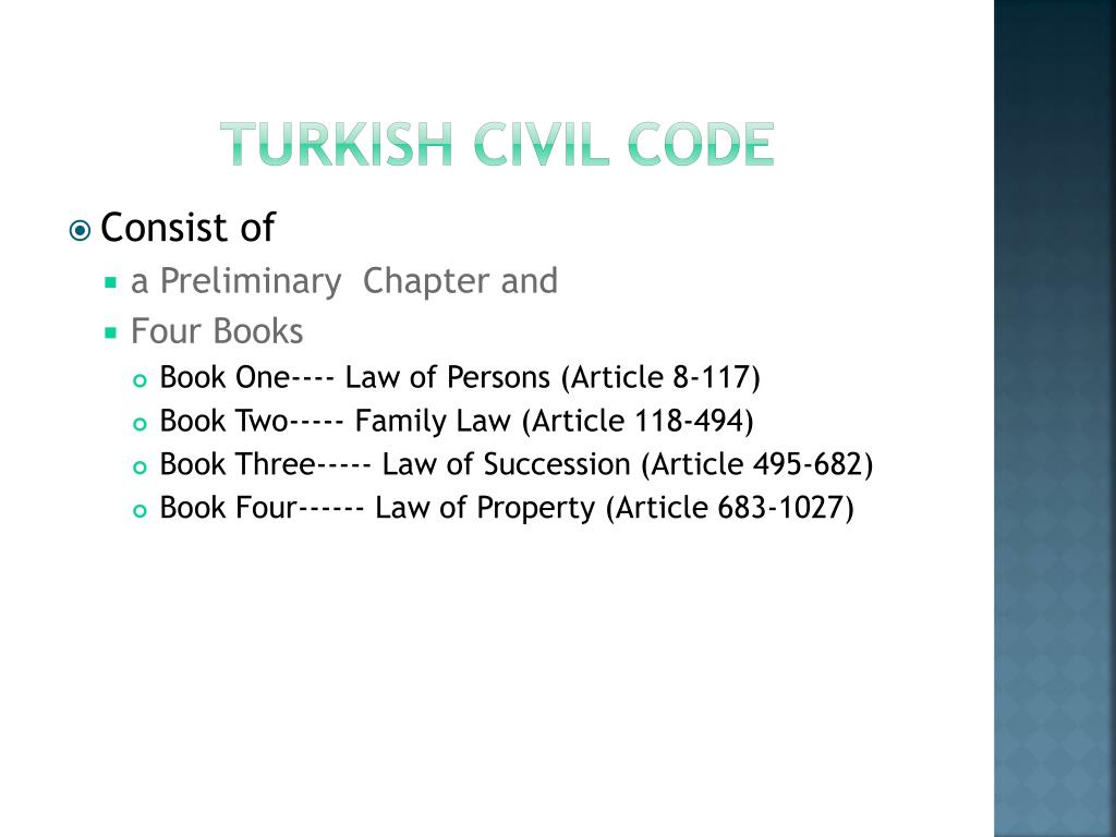 PPT - TurkIsh prIvate LAW-cIVIL LAW PowerPoint Presentation, free ...