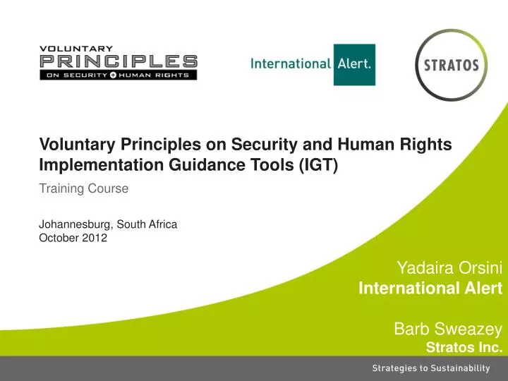 PPT - Voluntary Principles on Security and Human Rights Implementation ...