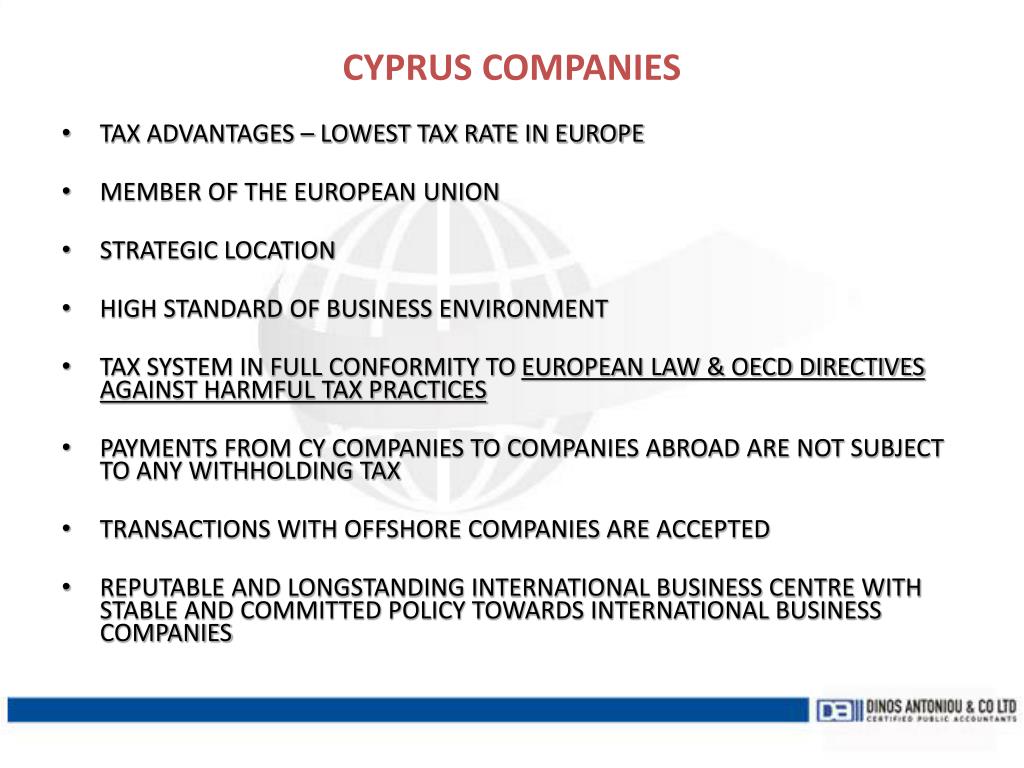 PPT - CYPRUS COMPANIES AS EFFECTIVE VEHICLES FOR INVESTMENTS PowerPoint ...