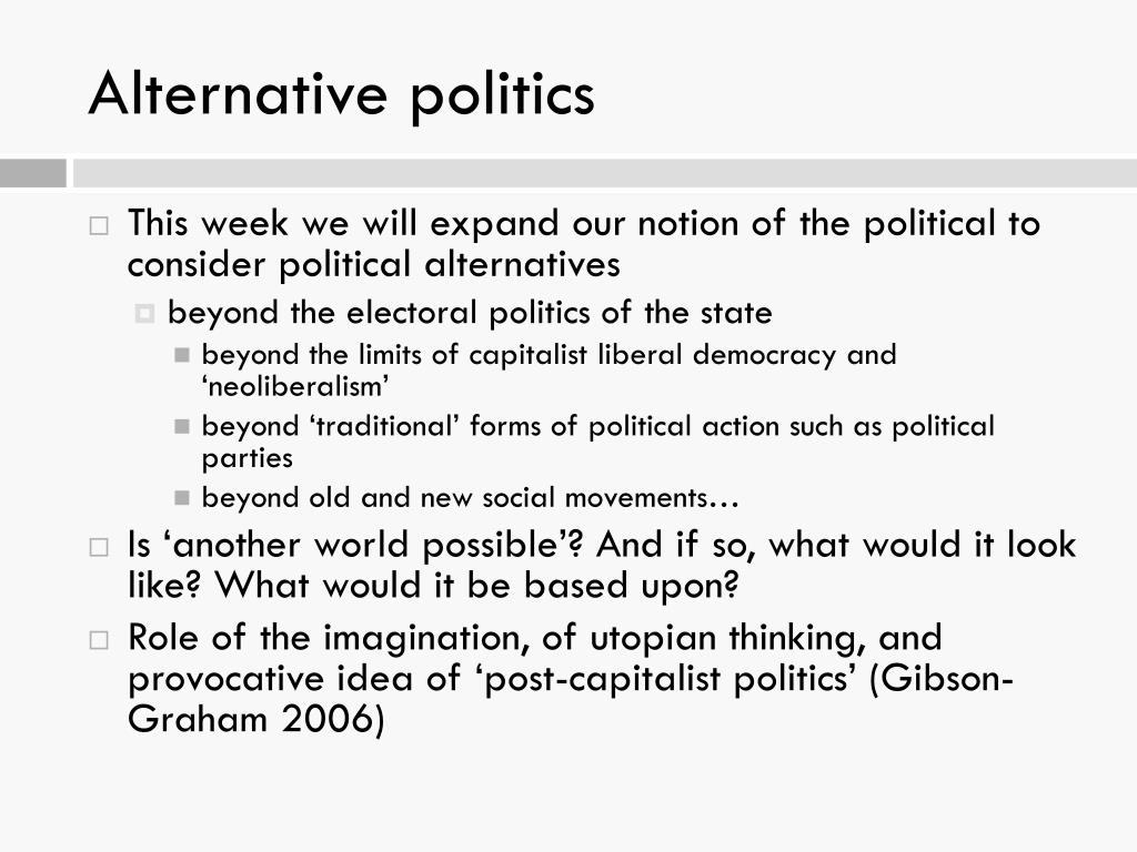 PPT - Political Sociology alternative politics PowerPoint Presentation ...