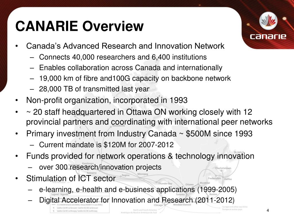 PPT - CANARIE Overview Hélène Joncas Chief Strategy Officer March 23-24 ...