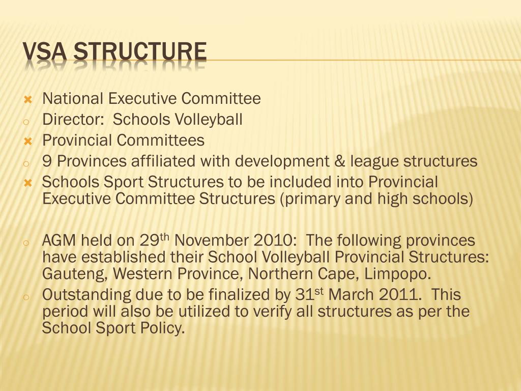 PPT - SCHOOLS VOLLEYBALL BUSINESS/IMPLEMENATIN PLAN aligned to 5-year ...