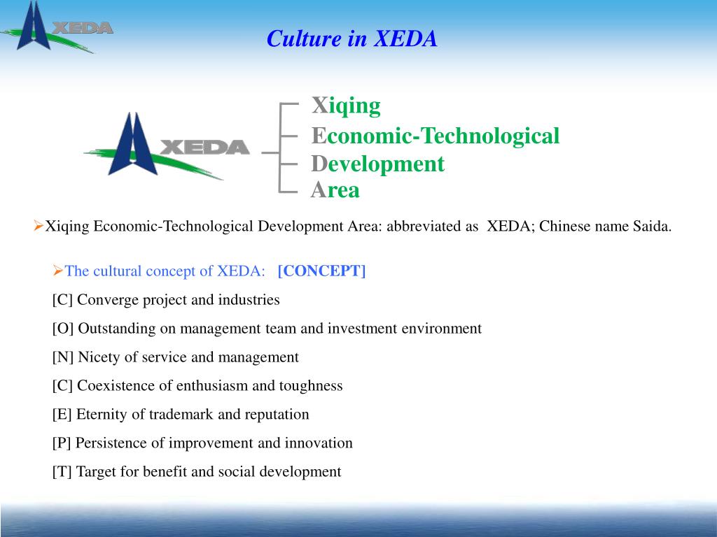 PPT - XEDA （ Xiqing Economic - Technological Development Area ,Tianjin ...