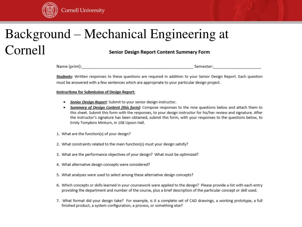 PPT - Interdisciplinary Engineering Design Course John Callister ...