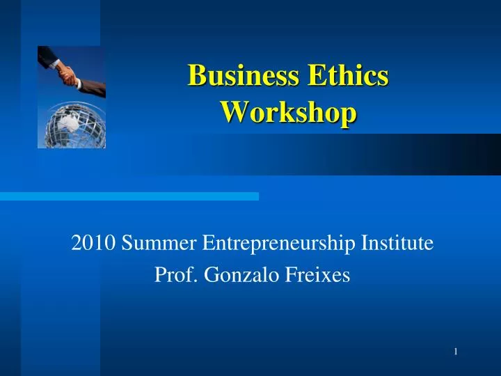 PPT - Business Ethics Workshop PowerPoint Presentation, free download ...