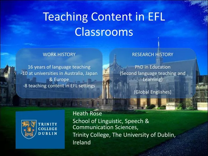 PPT - Teaching Content in EFL Classrooms PowerPoint Presentation, free ...