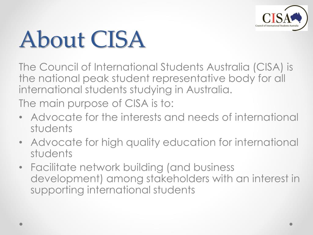 PPT - Council of International Students Australia (CISA) PowerPoint ...