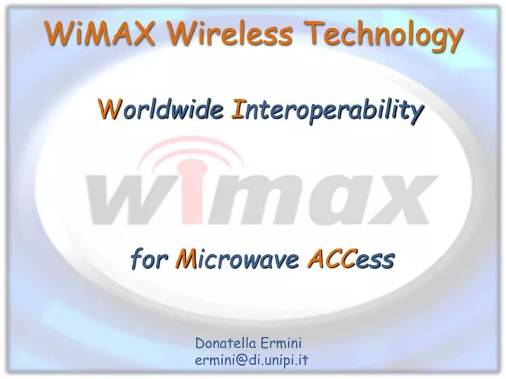 PPT - WiMAX Wireless Technology PowerPoint Presentation, free download ...