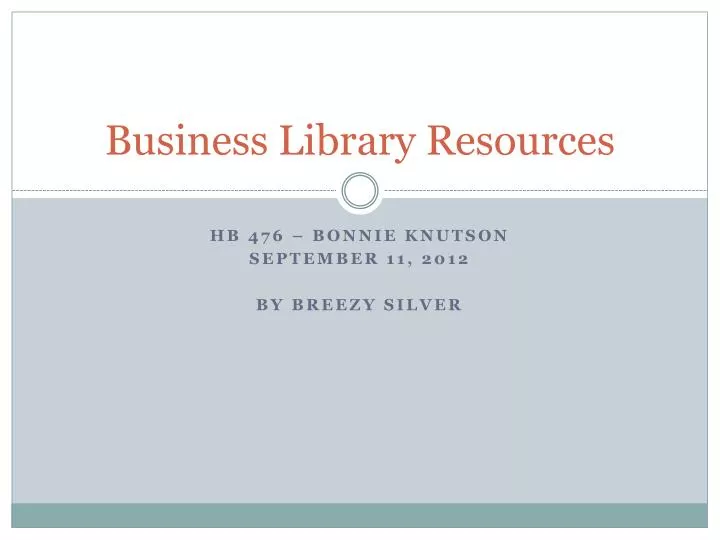 PPT - Business Library Resources PowerPoint Presentation, free download ...