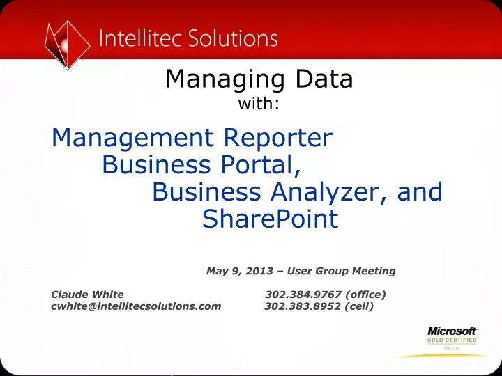 PPT - Managing Data with: PowerPoint Presentation, free download - ID ...