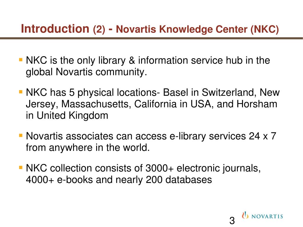 PPT - Leifang He , Novartis Knowledge Center, New Jersey, USA ...