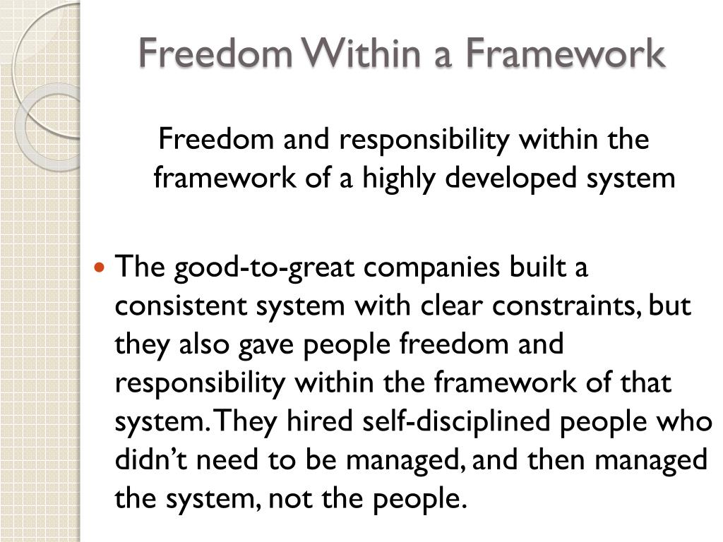 PPT - Good to Great : A Culture of Discipline PowerPoint Presentation ...