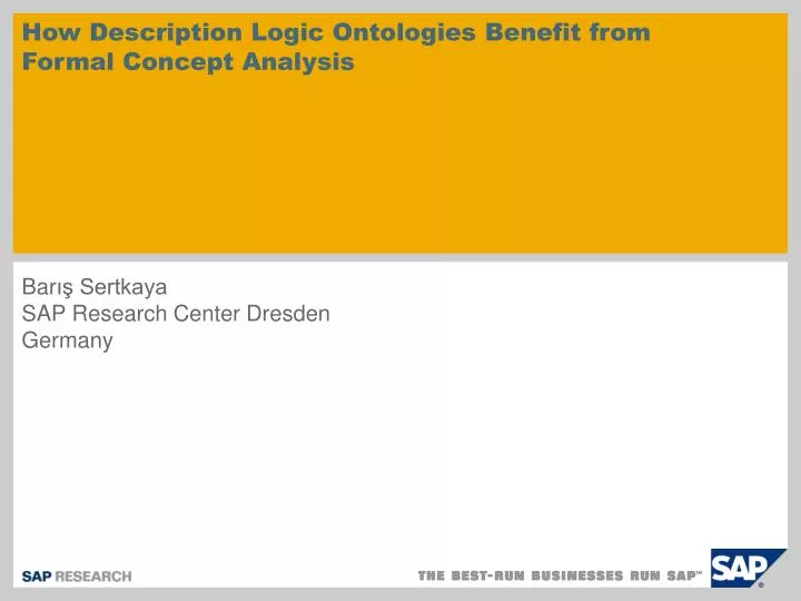 PPT - How Description Logic Ontologies Benefit from Formal Concept ...
