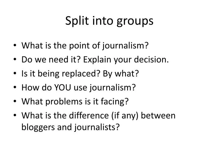 PPT - Split into groups PowerPoint Presentation, free download - ID:1687360