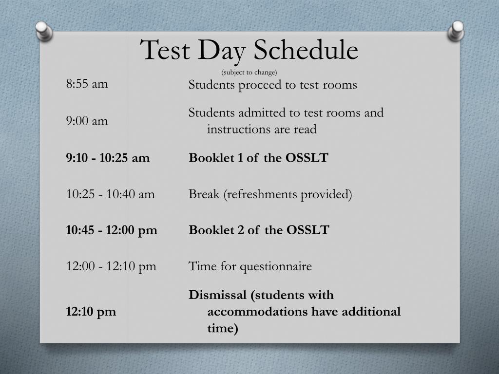 PPT - Preparing for the OSSLT – Ontario Secondary School Literacy Test ...