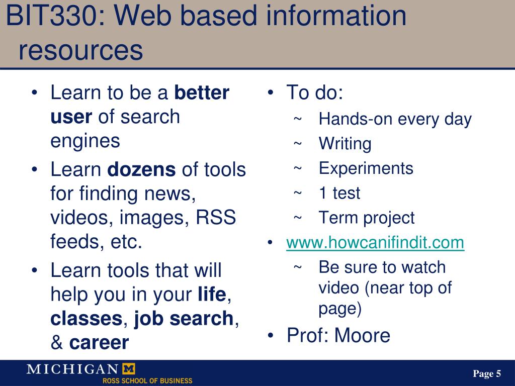 PPT - BBA electives offered by Business Information Technology ...