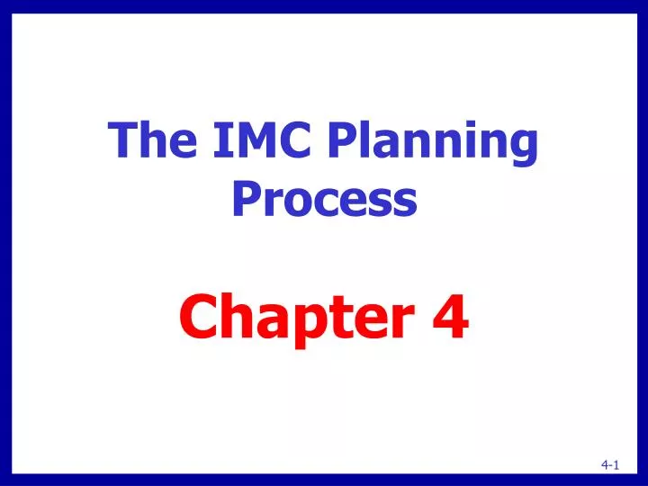 PPT - The IMC Planning Process PowerPoint Presentation, free download ...