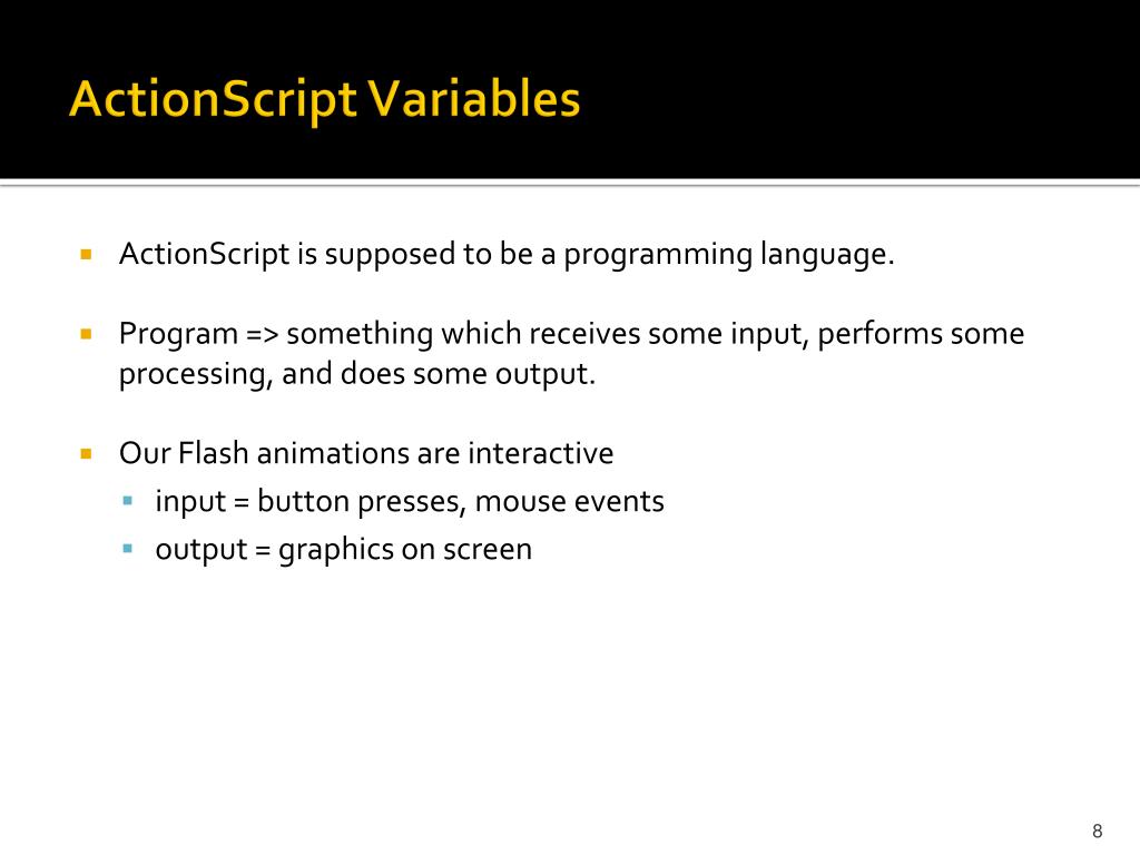 Ppt Flash Actionscript Adding Interactive Actions Variables Powerpoint Presentation Id1688220