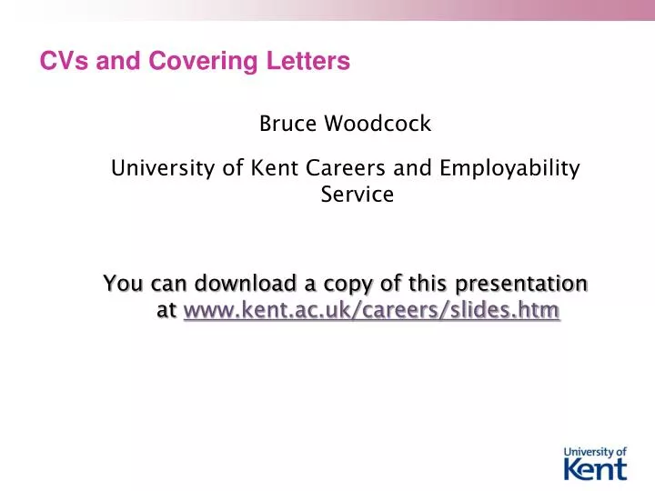 PPT - CVs and Covering Letters PowerPoint Presentation, free download ...