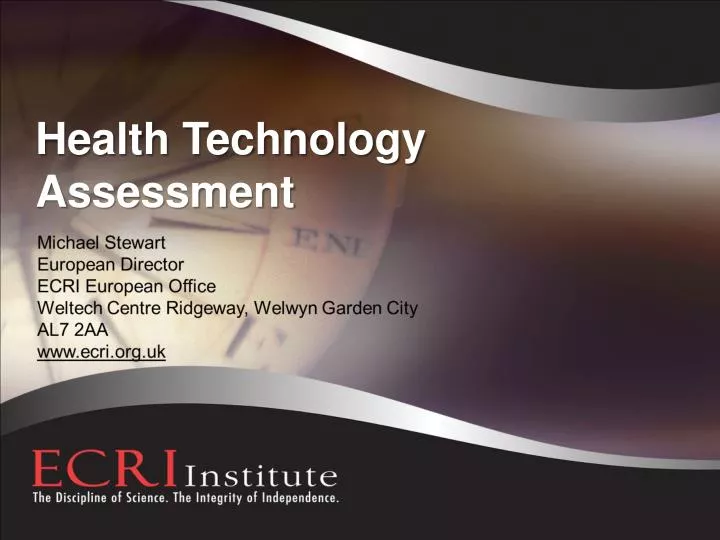 PPT - Health Technology Assessment PowerPoint Presentation, free ...