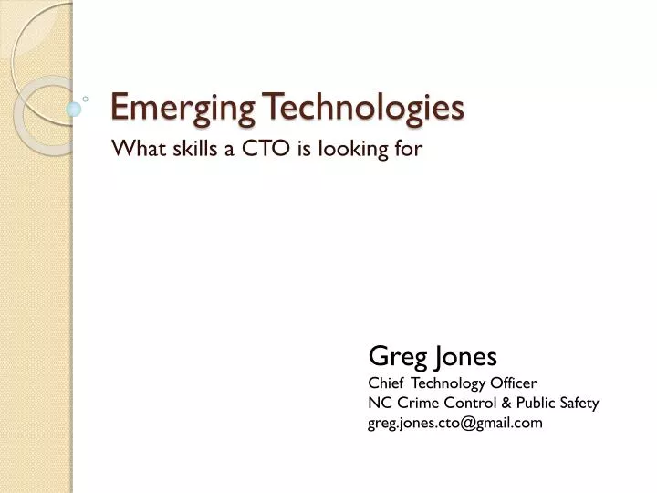PPT - Emerging Technologies PowerPoint Presentation, free download - ID ...