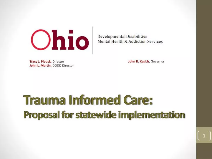PPT - Trauma Informed Care: Proposal for statewide implementation ...