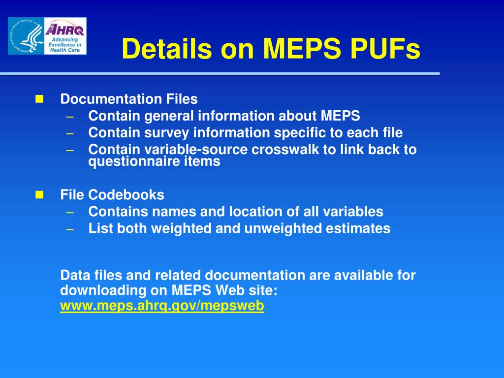 PPT - AHRQ 2010 Annual Conference AHRQ Data Resources to Inform Health ...