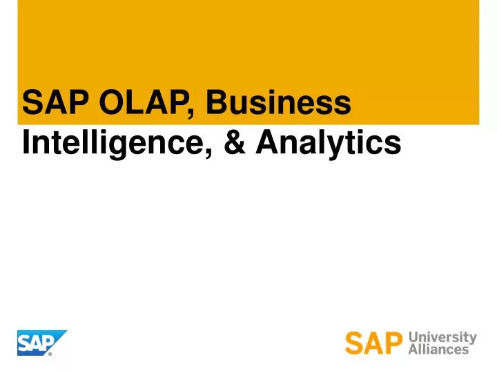 PPT - SAP OLAP, Business Intelligence, & Analytics PowerPoint ...