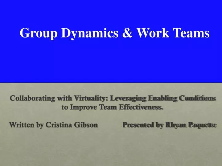 Ppt Understanding Group Dynamics Powerpoint Presentation Free