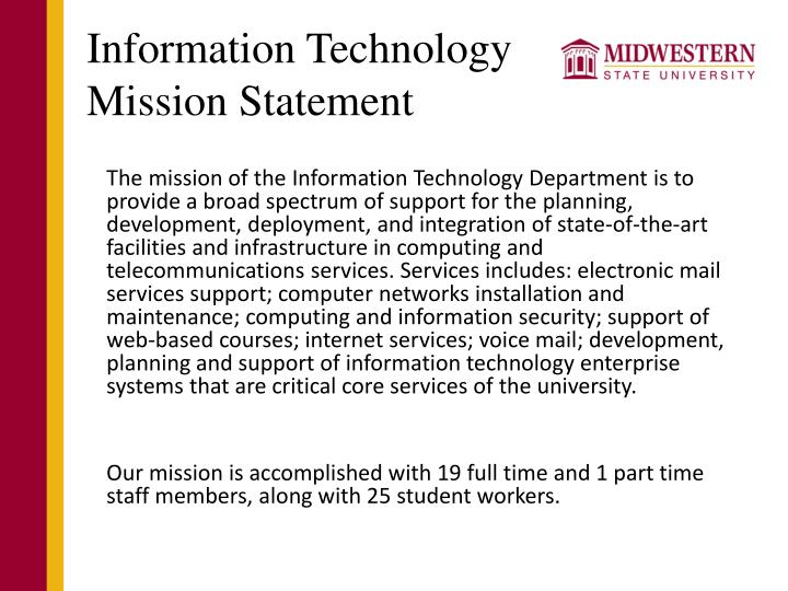 PPT - Information Technology Mission Statement PowerPoint Presentation ...