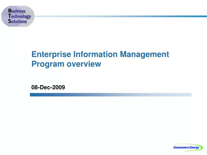 PPT - Enterprise Information Management Program overview PowerPoint ...